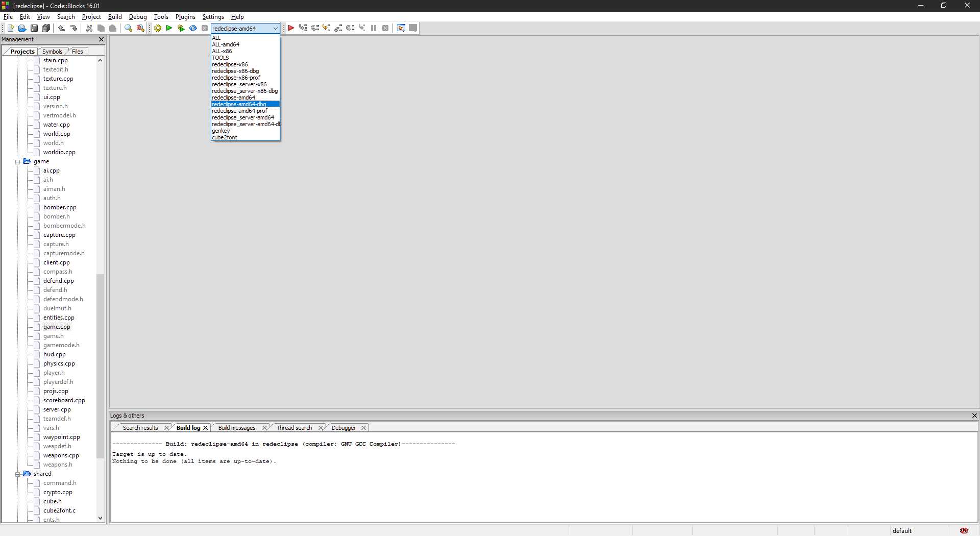 Red Eclipse Documentation Debug